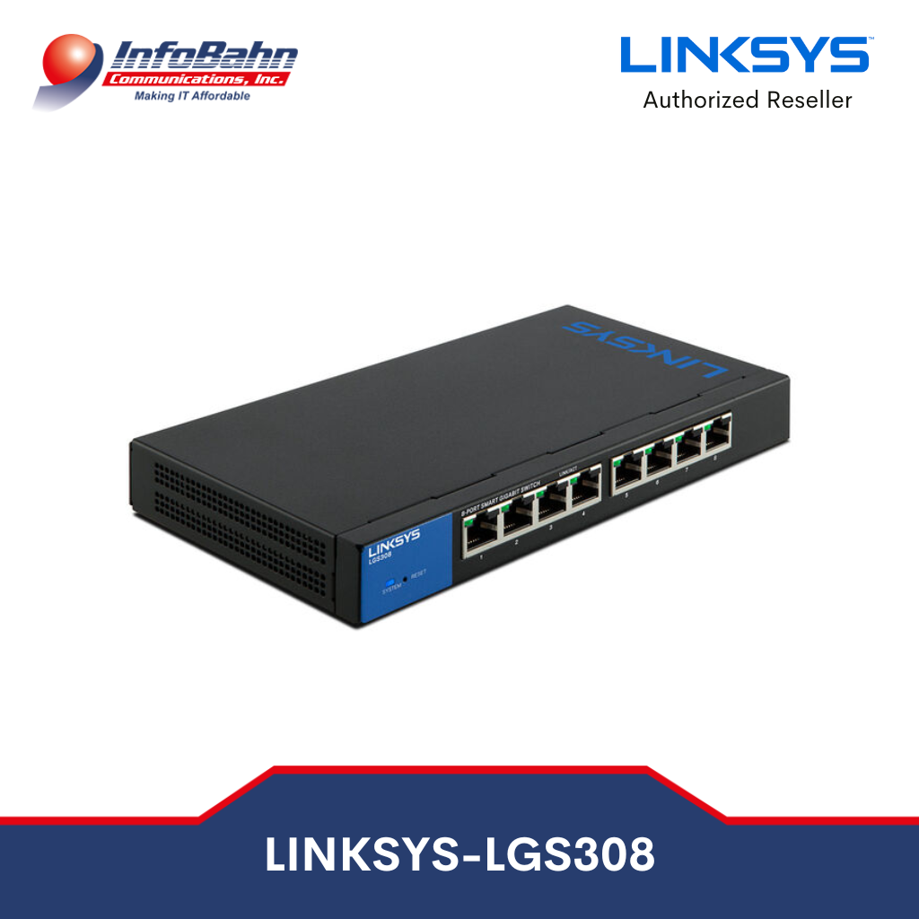 Linksys 8-Port Business Smart Gigabit Switch LGS308 I LGS 308 (LGS308 ...