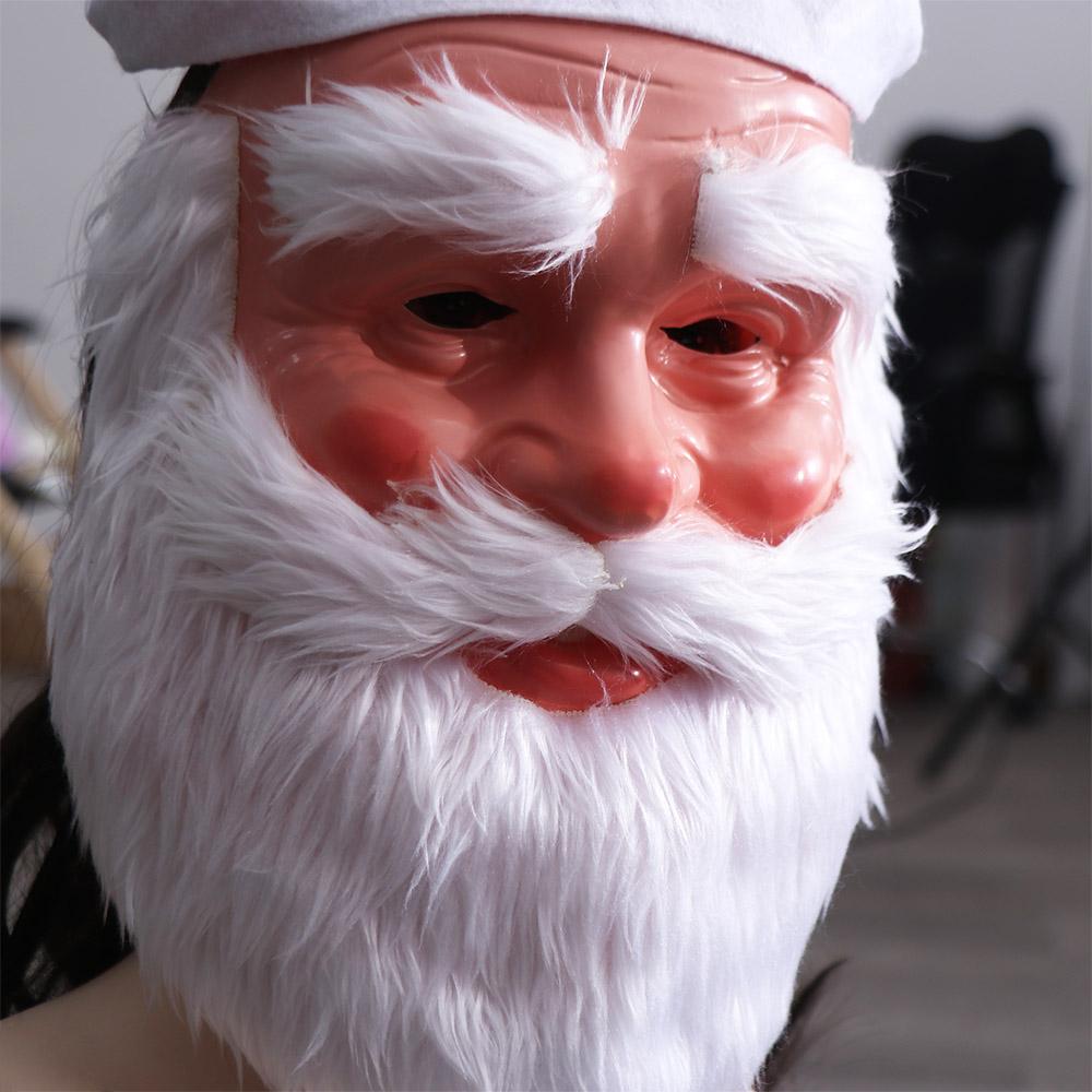 Warm Face Cover Santa Claus Beard Hat Set Cosplay Props Xmas Christmas ...