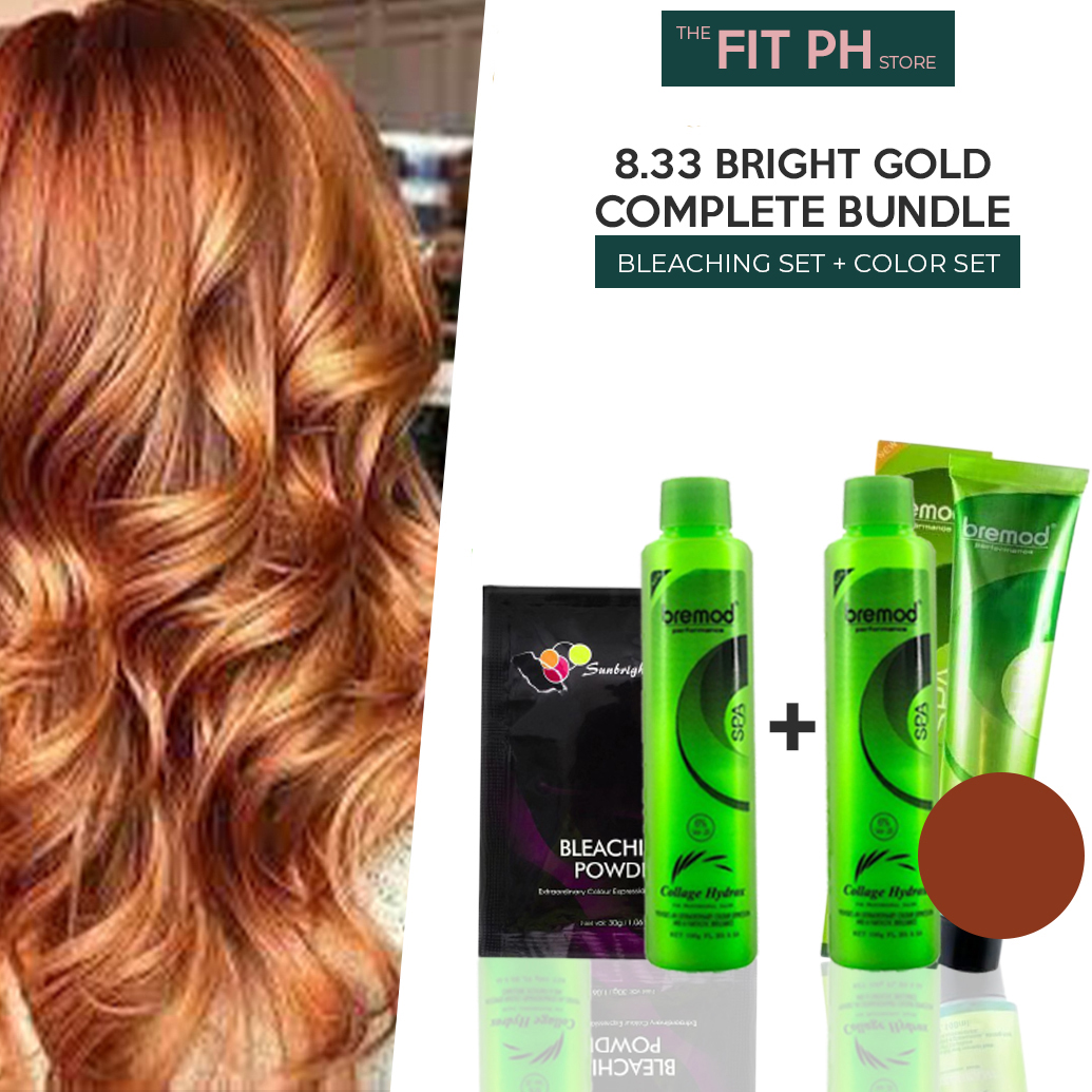 8.33 BRIGHT GOLD COMPLETE BUNDLE! Bremod Hair Color & Hair Bleaching ...
