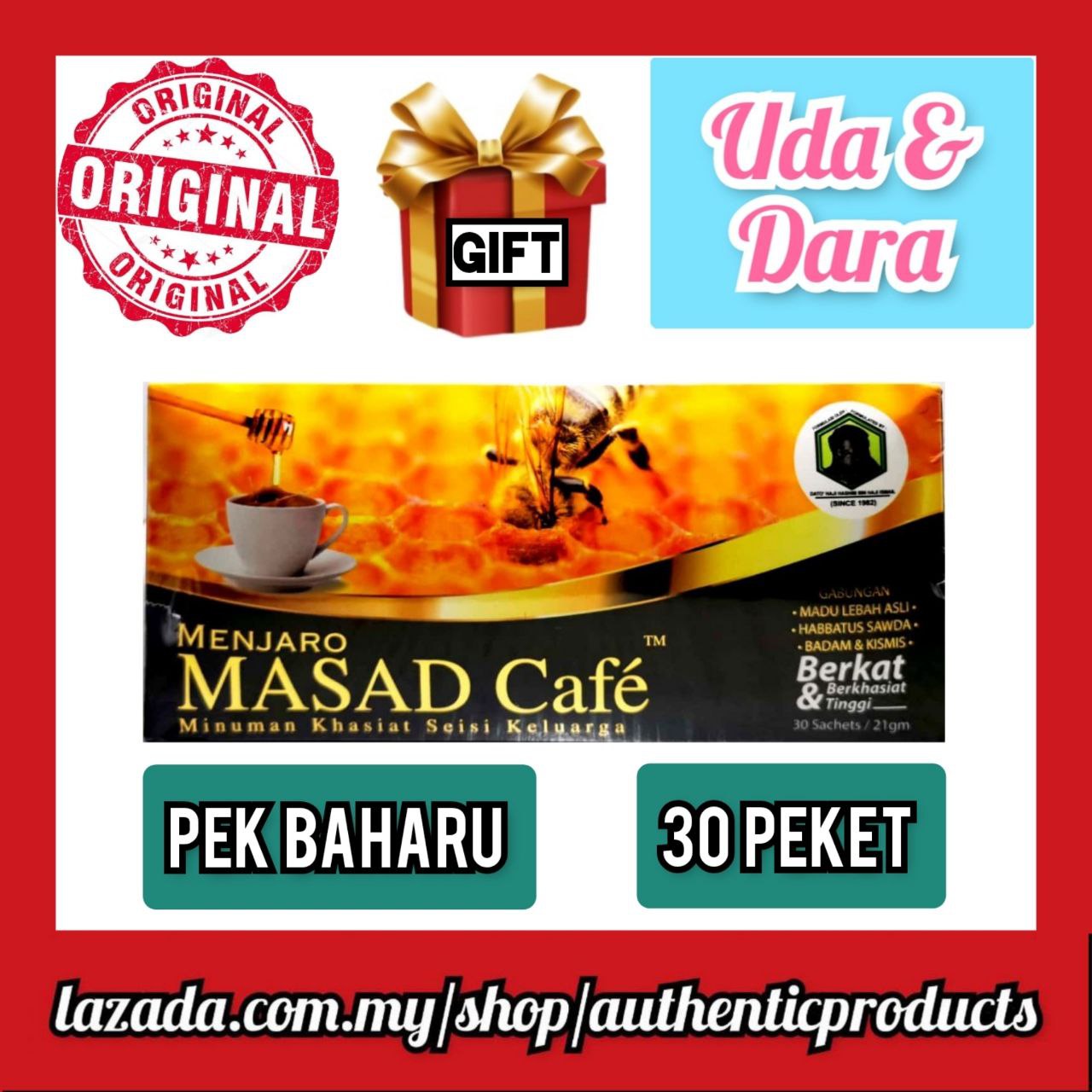 💯 Original HQ™ Kopi Masad Cafe Coffee Menjaro Madu Habbatus Sauda ...