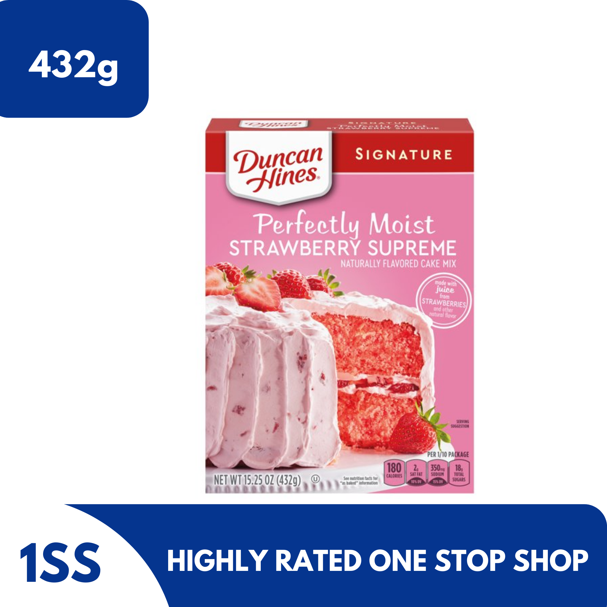 Duncan Hines Strawberry Supreme Cake Mix, 432g | Lazada PH
