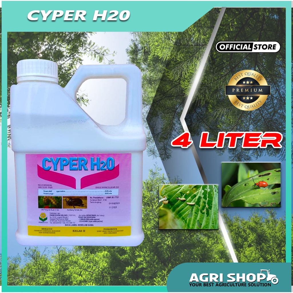 4 Liter Farmcochem Cyper H20 Insecticide 20% Class 2 Racun Serangga ...
