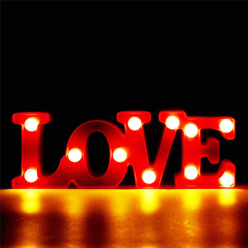 【Good-Love Store】Luminaria Nightlight LED LOVE Letter Night Light LOVE ...