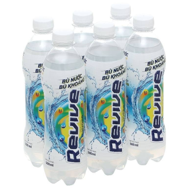 6 chai nước ngọt có ga revive chanh muối revive muối khoáng pepsi chai 7up