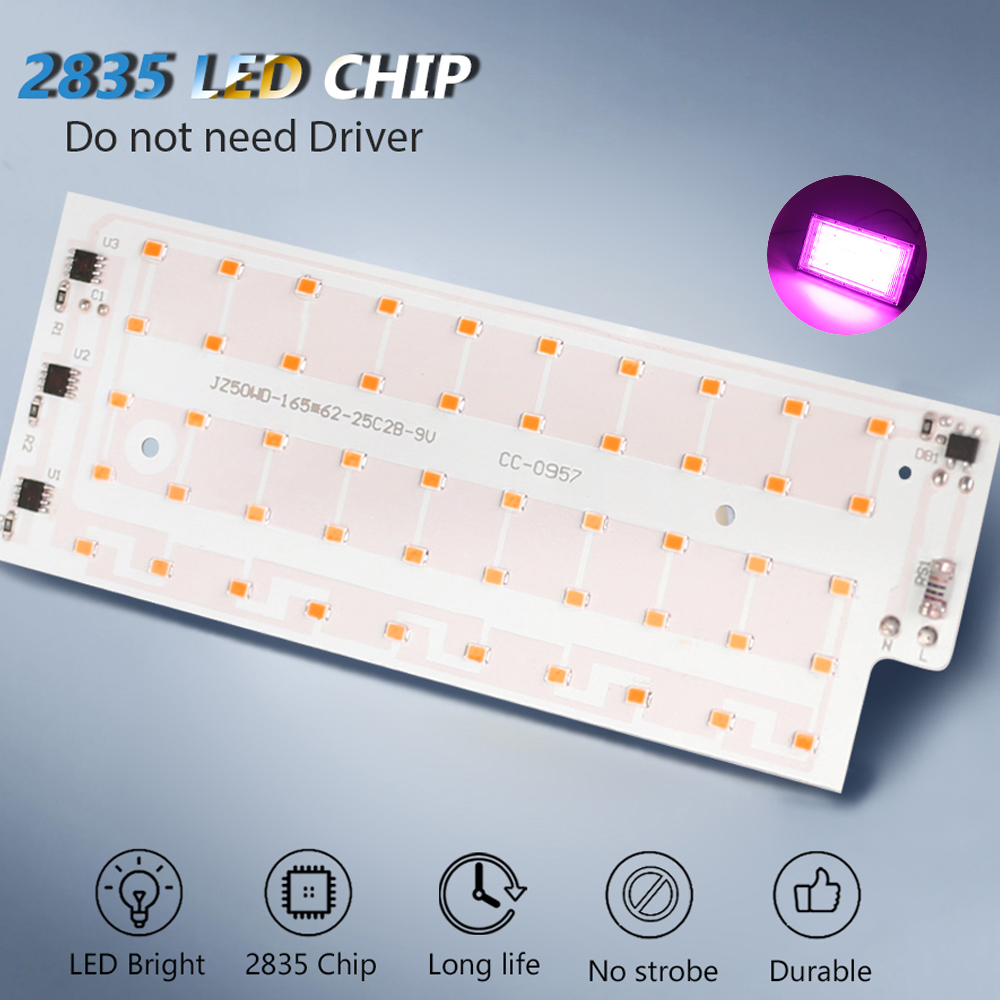 【Discount】 50W LED Grow Light Chip 220V Full Spectrum Smart IC No ...
