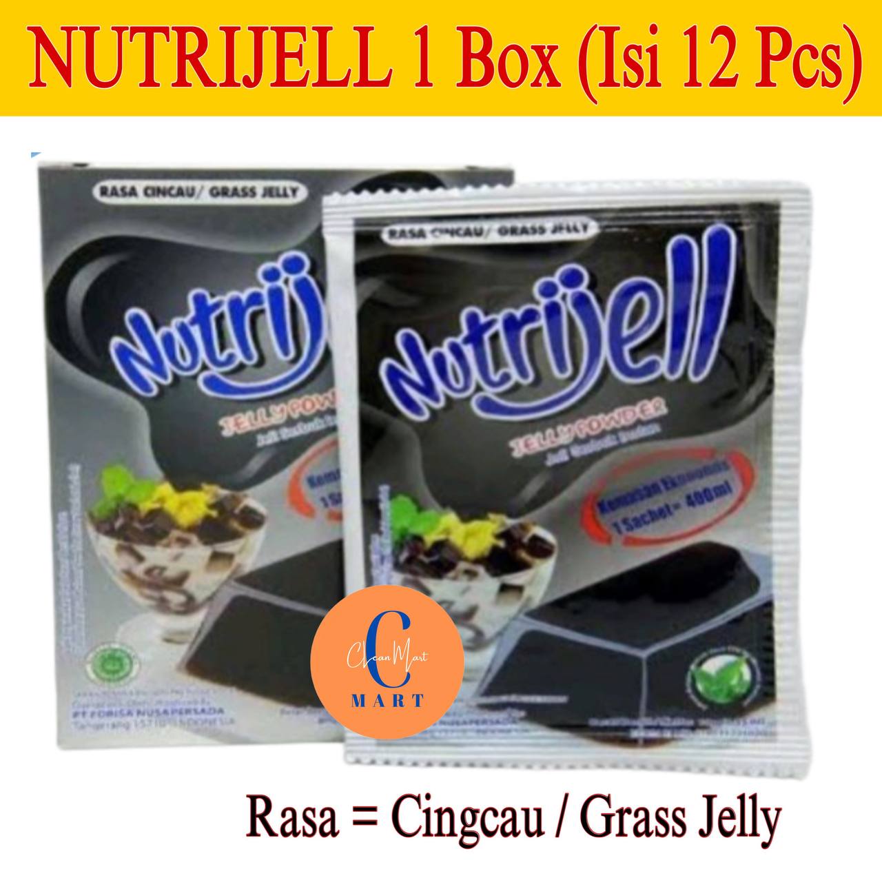 Nutrijel Jelly Instant 10gr Rasa Cincau Cingcau Kemasan Ekonomis 1 Pack / 12 Sachet | Lazada ...