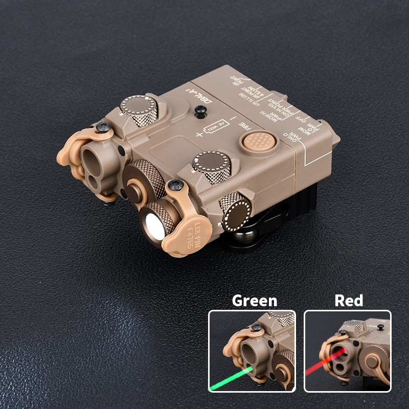 WADSN DBAL A2 Red Dot Laser Aiming Box Tactical Green IR Ray White LED Strobe Flashlight Fit ...