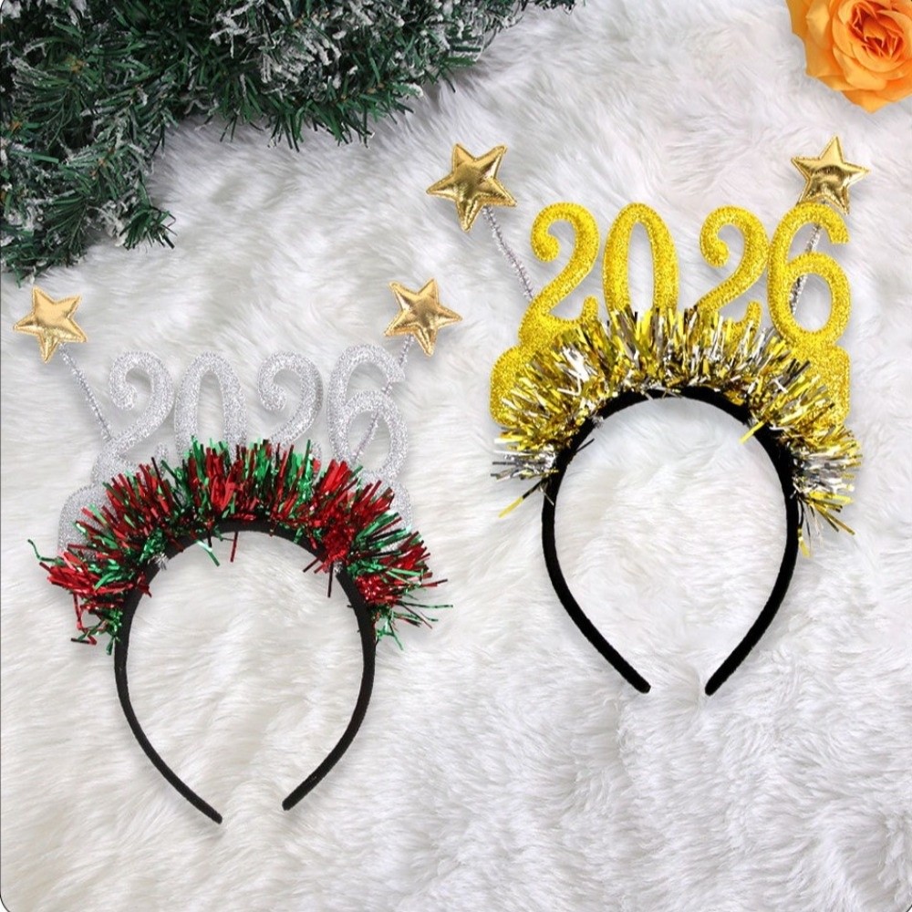 New 3D Spring Christmas Headband New Year‘s Eve Party Decoration 2026 ...