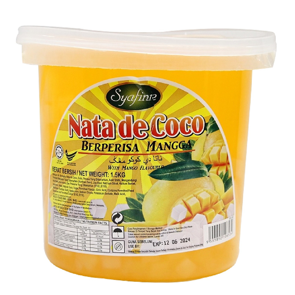 Syafinie Nata De Coco Mango Flavour 1.5kg | Lazada
