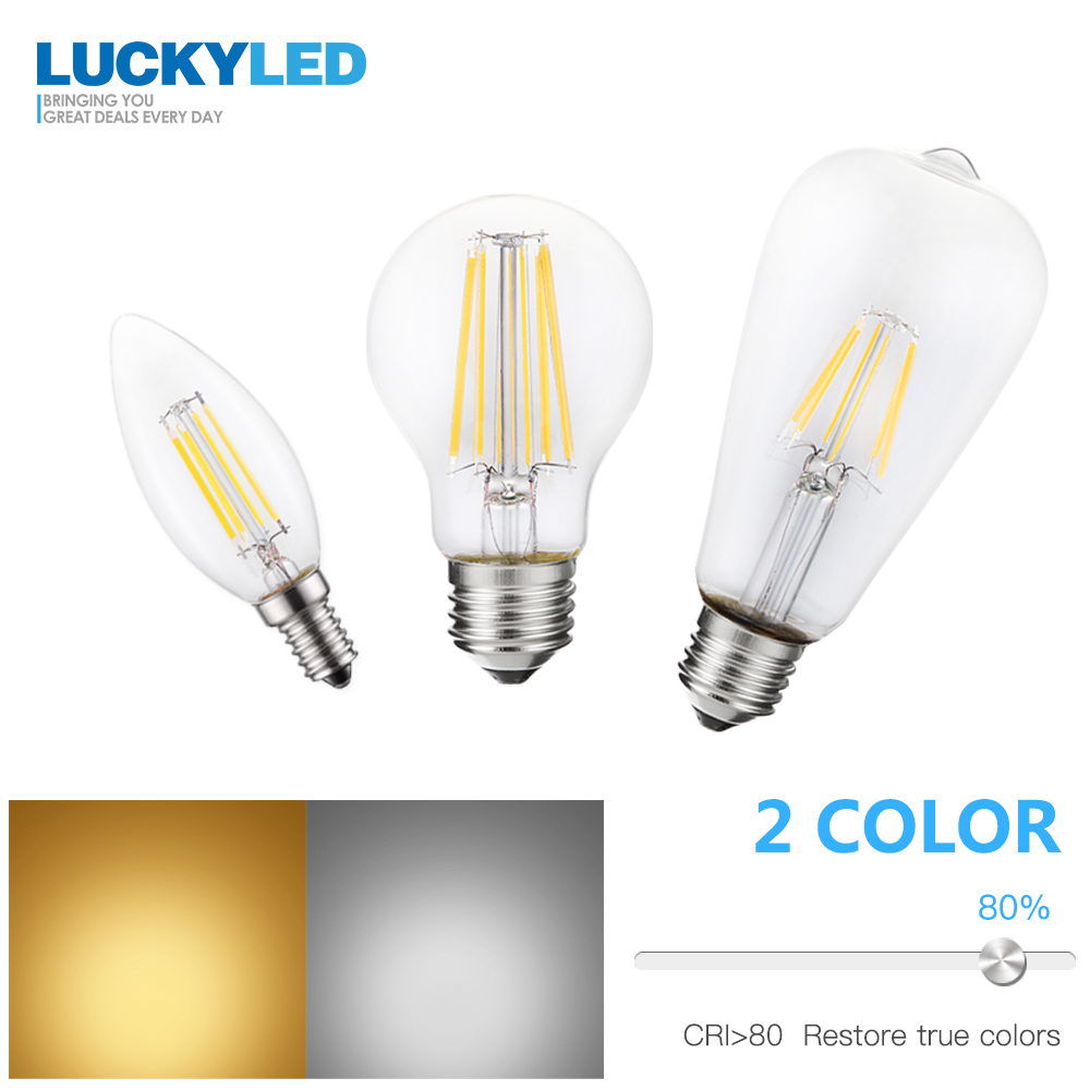 【TopazTrove】LUCKY Led Bulb E27 E14 220V Dimmable 2W 4W 6W 8W Led Candle ...