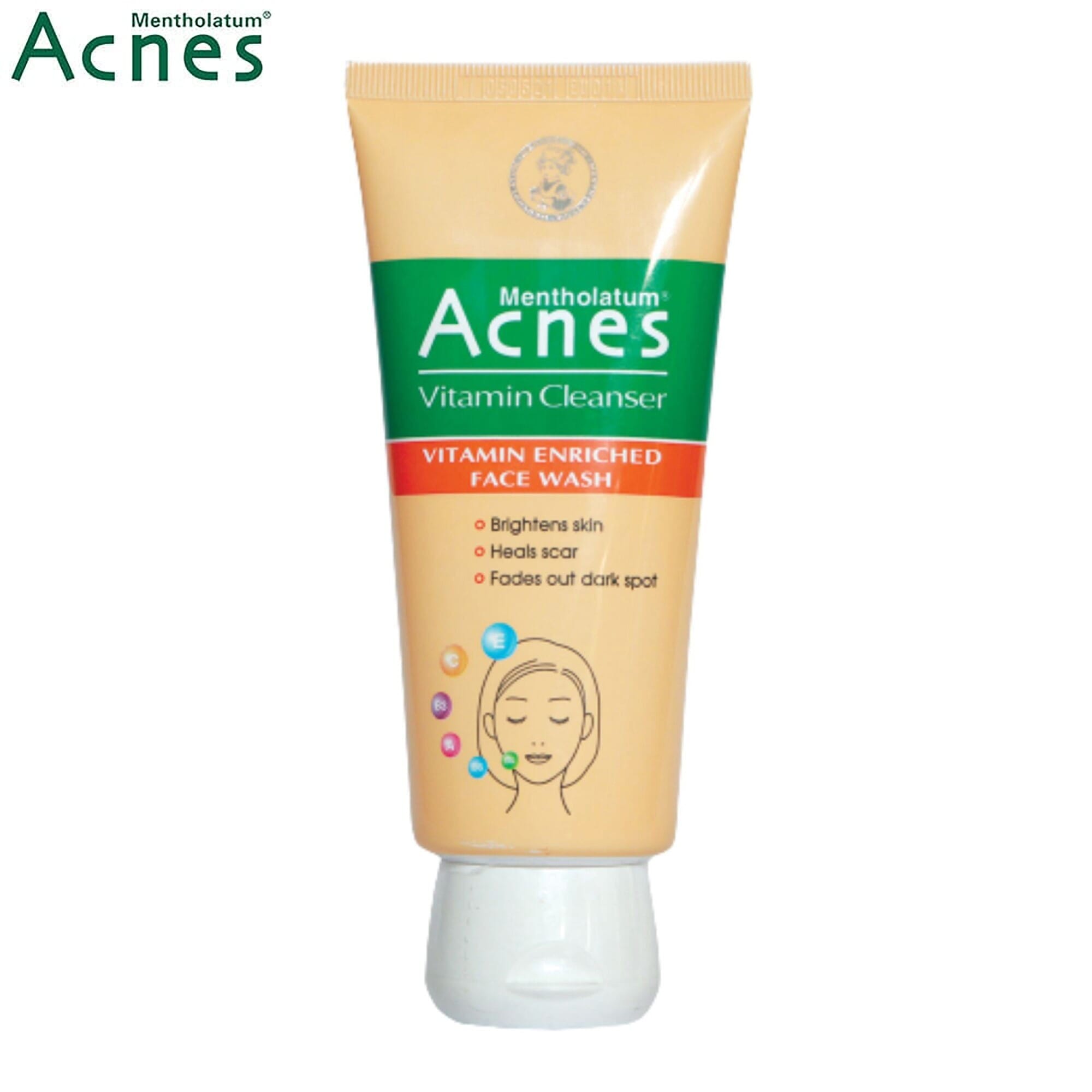 Rohto Mentholatum Acnes Vitamin Cleanser Face Wash for Gentle Cleansing ...