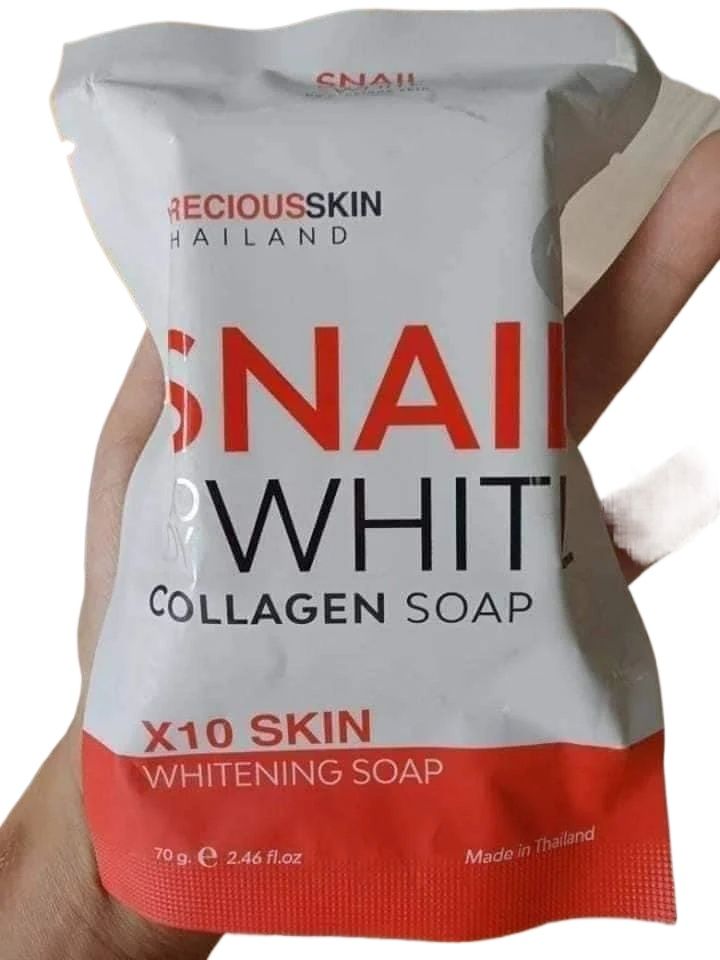 Snail Body coll White Collagen Soap by Precious x10 Skin Thailand 70g ...