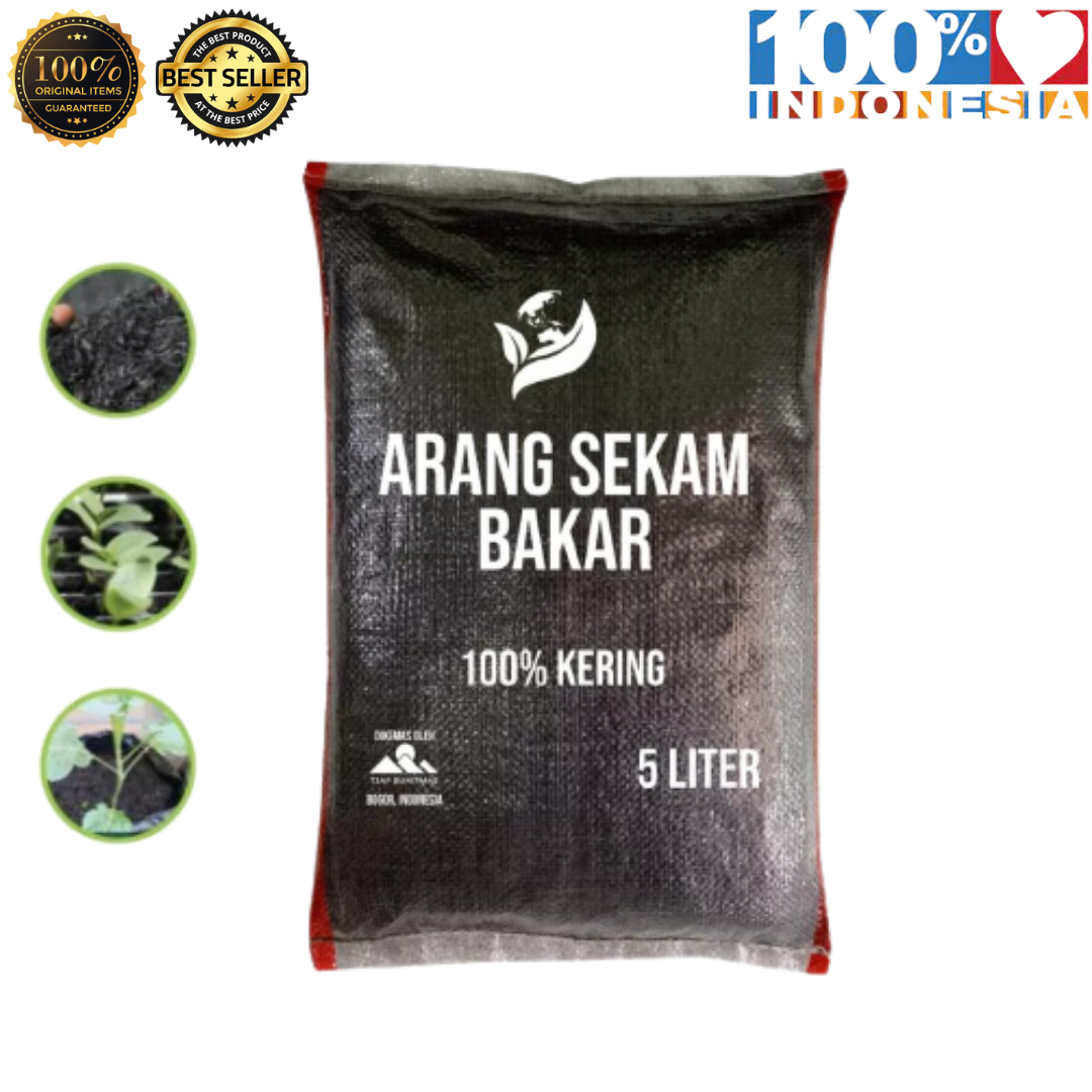 Media Tanam Organik Arang Sekam Bakar Murni Pupuk Sekam Kulit Padi ...