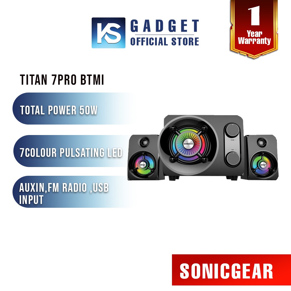 SONIC GEAR TITAN 7 PRO BTMI 25W SPEAKER | Lazada
