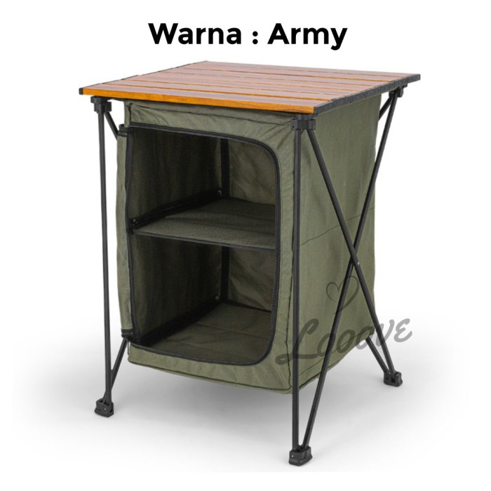 Rak Meja Lipat Camping Plus Penyimpanan - Storage Cabinet Camping ...
