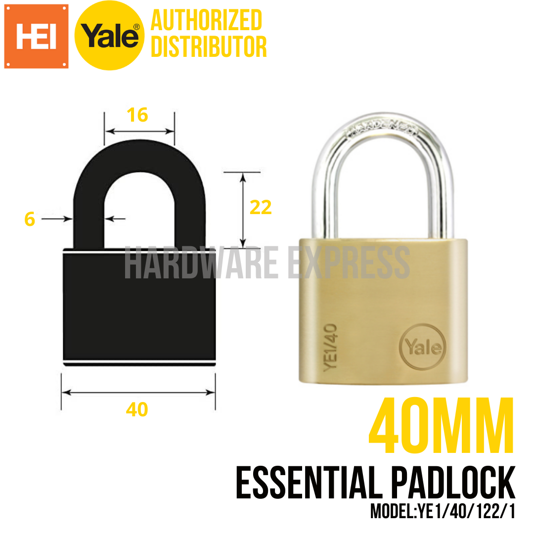 Yale Essential Brass Padlock 20mm, 30mm, 40mm, 50mm, 60mm or 70mm | Lazada PH