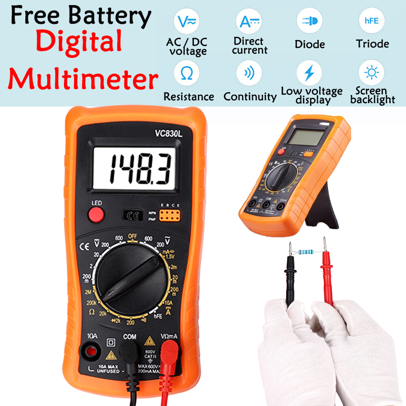 Digital Multimeter Tester With led backlight Tester for electrical ...