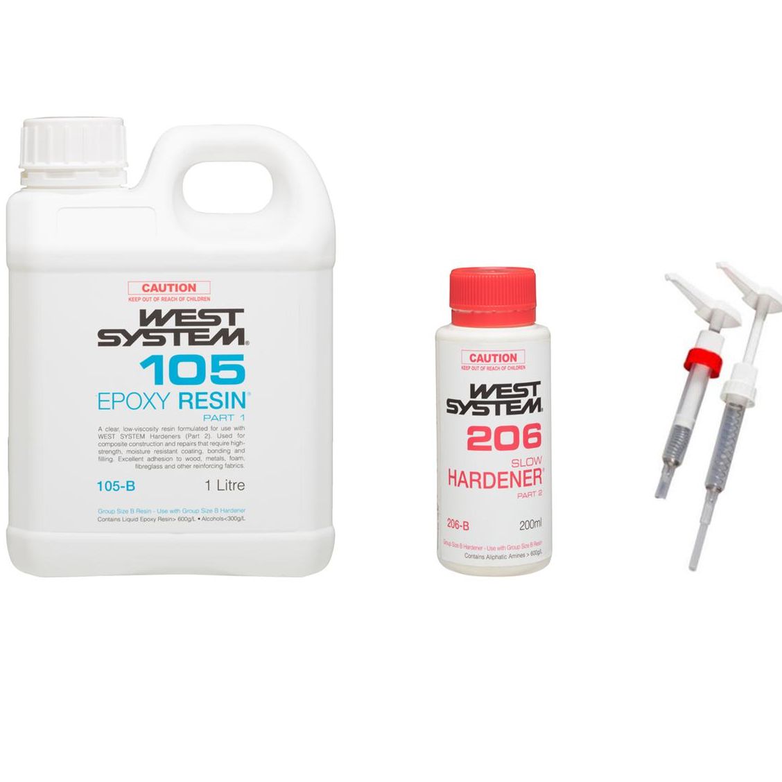 West System 105/206 Epoxy Resin (Fibreglass Lamination) Kit Set ...