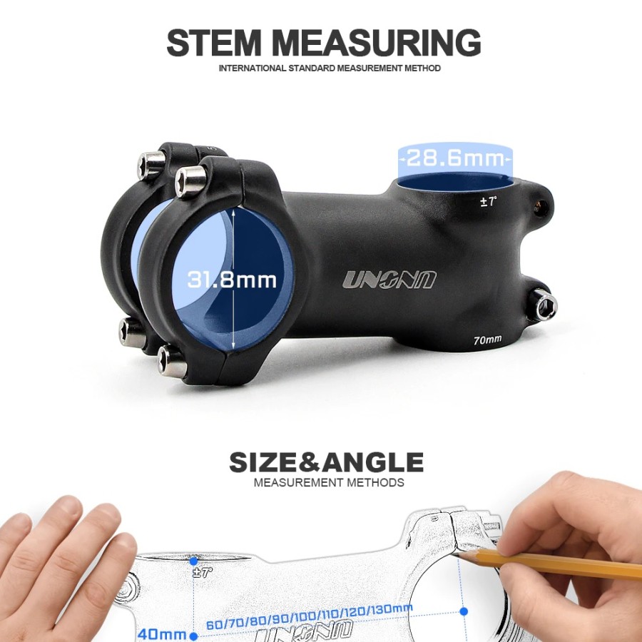 Stem UNO Ultra Light Alloy tuk Road Bike dan MTB 31.8mm 7 17 degree | Lazada Indonesia