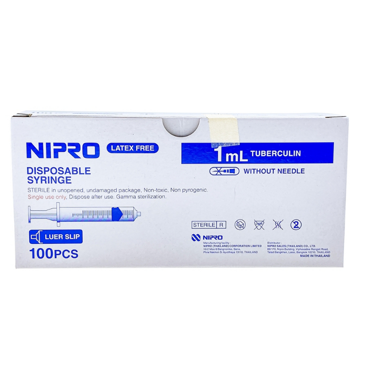 Disposable Syringe Nipro Luer Slip (1 กล่อง) กระบอกฉีดยา นิโปร ไซริงค์ ขนาด 1 3 5 10 (100pcs) 20 ...