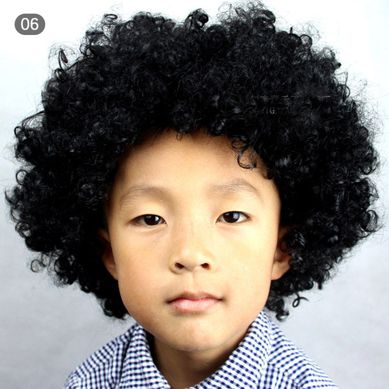 Children Adult Clown Wig Round Explosion Hair Hat Party Accessories ...