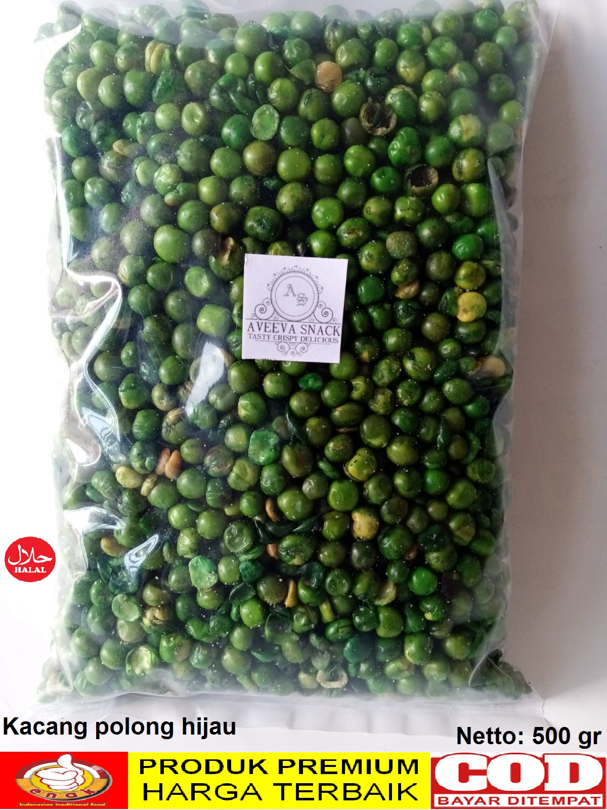 KACANG POLONG HIJAU 500 Gram Gurih Asin | Lazada Indonesia