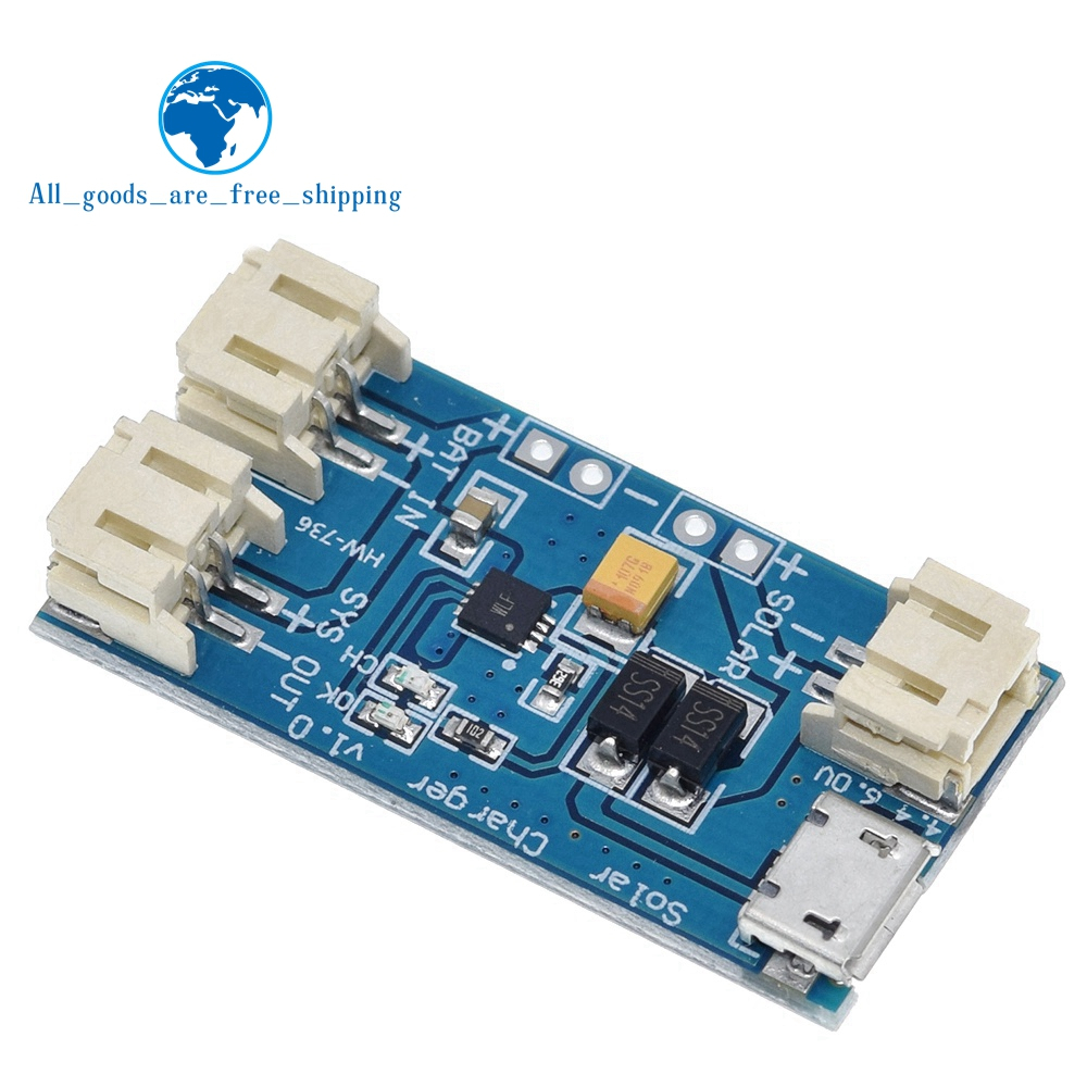 TZT 500Ma Mini Solar Lipo Charger Board CN3065 Lithium Battery Charge Chip DIY Board Module ...