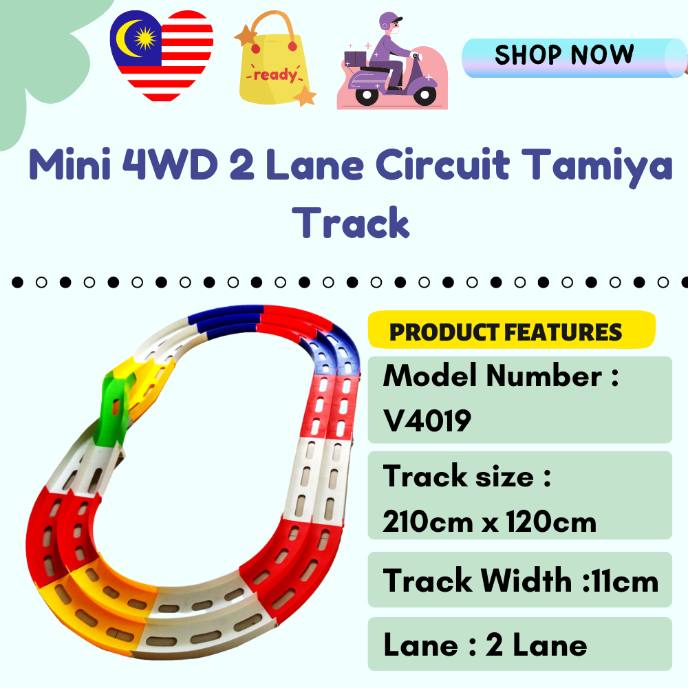 Mini 4WD Circuit Tamiya Track 2 Lane Brand Daxing V4019 | Lazada