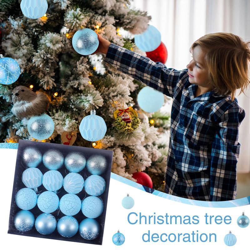 Christmas Ornaments Set 16X Decorative Shatterproof Ornament For ...