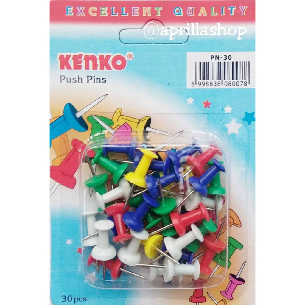 Push Pin Kenko / Paku Pin warna PN-30 ( isi 30 buah ) | Lazada Indonesia