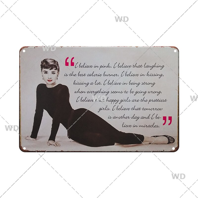 Vintage Pin Up Girl Tin Sign Plaque Retro Metal Plate Wall Art Decor ...