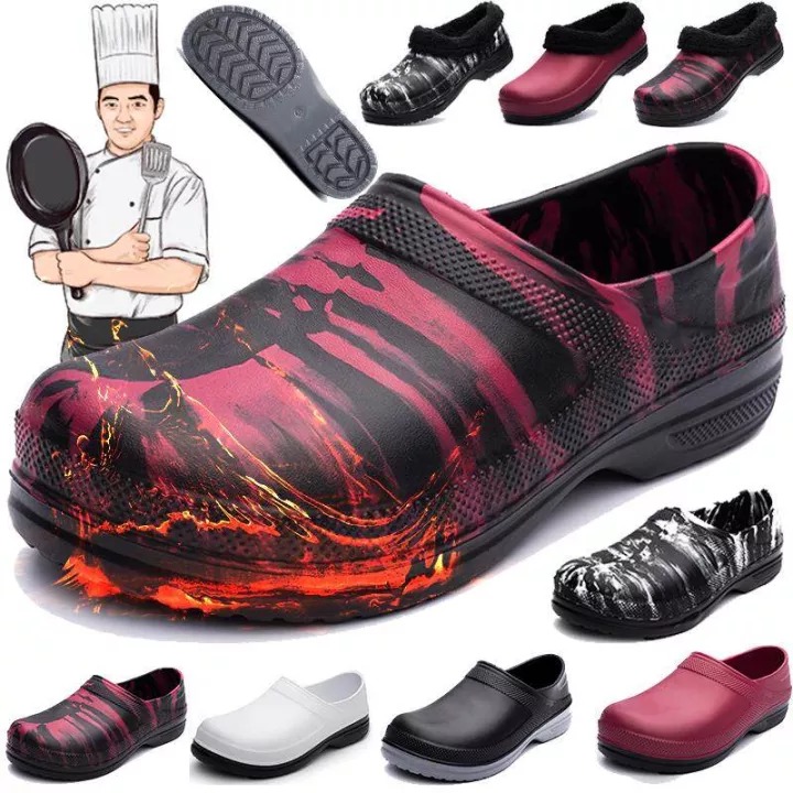 Ready Stock 5 Colour New Hotel Kitchen Clogs Non-slip Waterproof Oil ...
