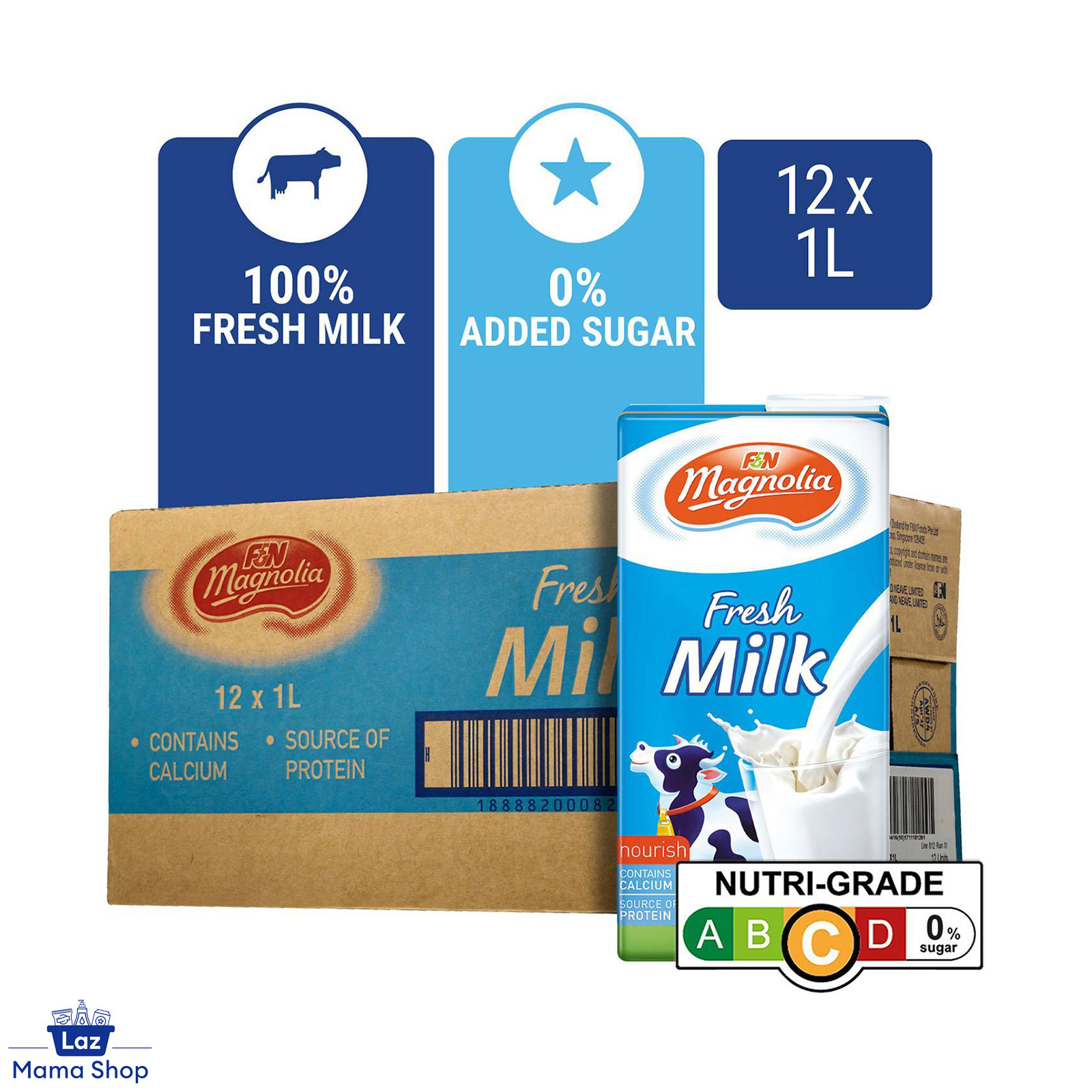F&N Magnolia UHT Fresh Milk 1L x 12 (Laz Mama Shop) | Lazada Singapore