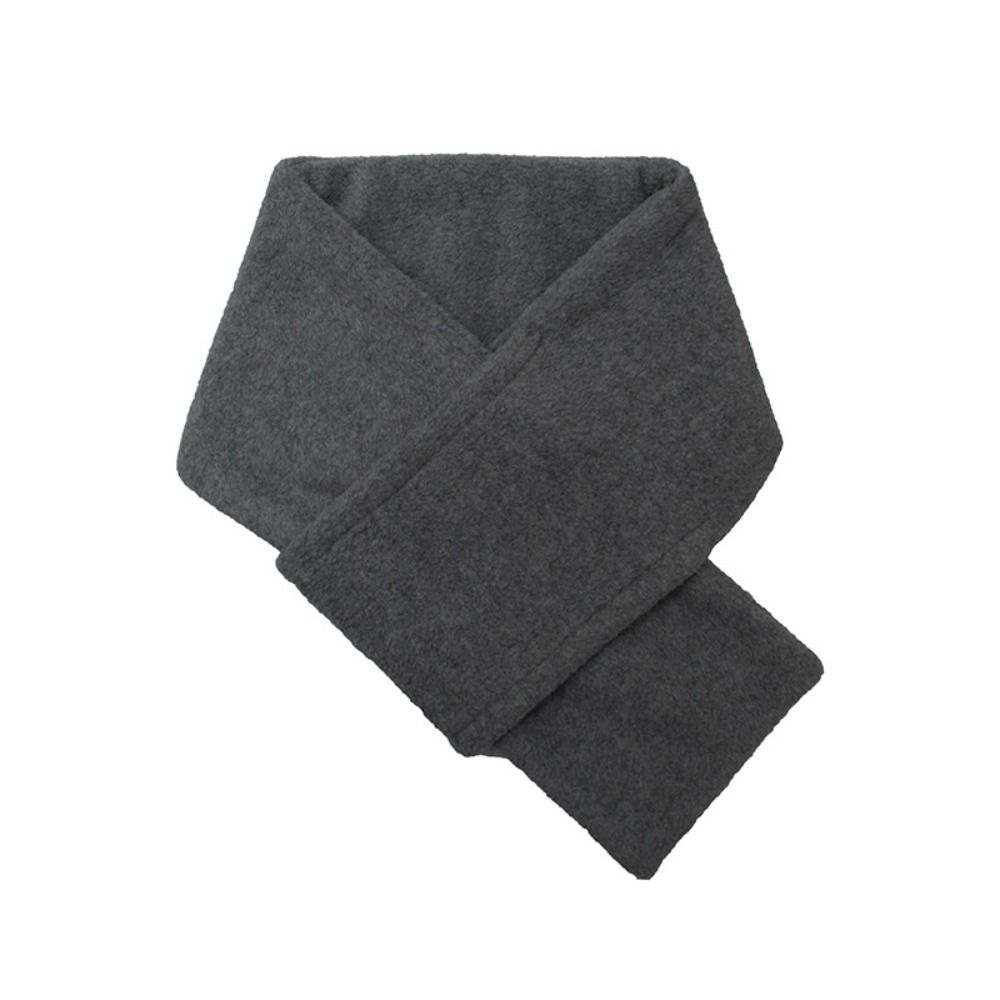 Simple Thickened Fleece Scarf Velvet Thermal Winter Scarves Neck Warmer ...