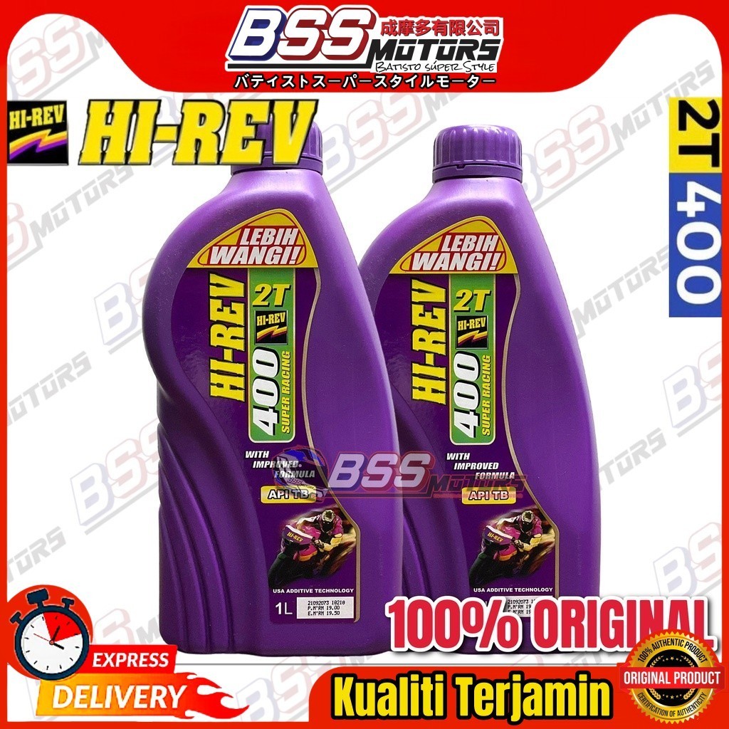 HIREV 2T Oil 2T400 2T 400 Improved Formula 1 Liter Lebih Wangi Super ...