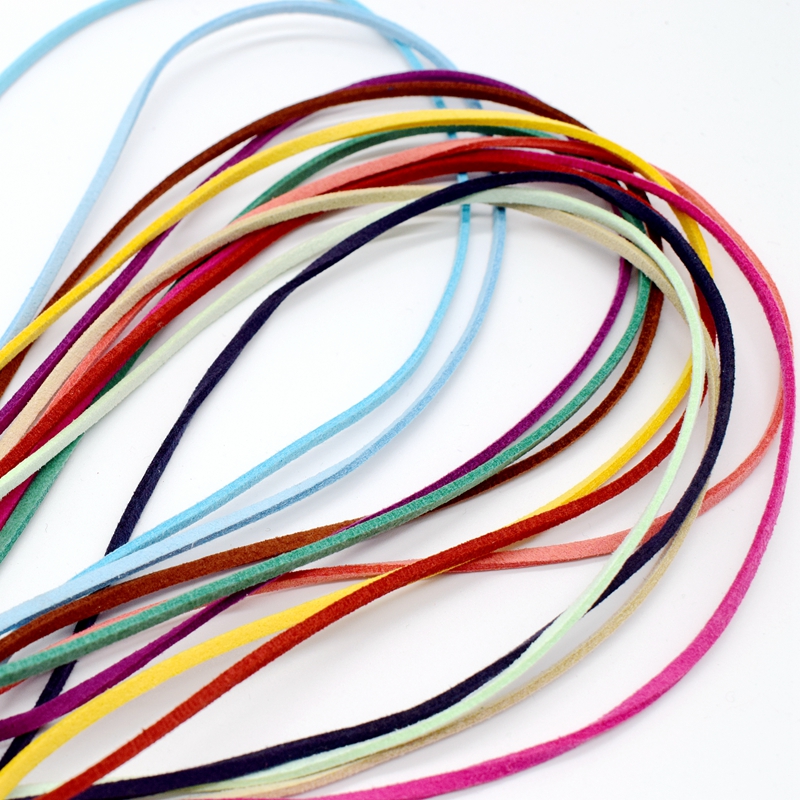 2.6mm 5yards Flat Faux Suede Braided Cord Korean Velvet Rope For ...