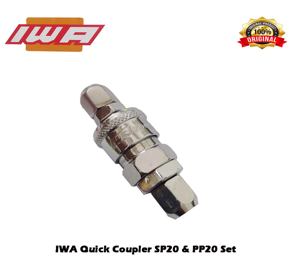 IWA 1set SP20 - PP20 Quick Coupler Nepel Sambungan Selang Angin 5x8mm ...