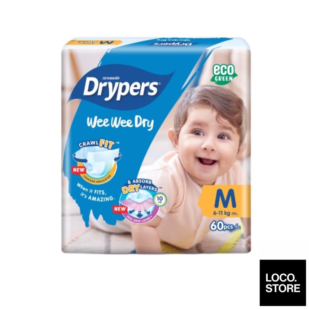Drypers Wee Wee Dry M Mega 60s | Lazada