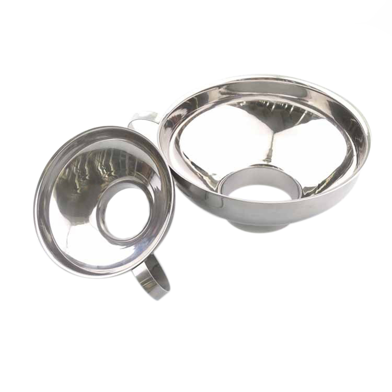 2 Pcs Set Funnel for Wide and Regular Jars Useful Stainless Steel Wide ...