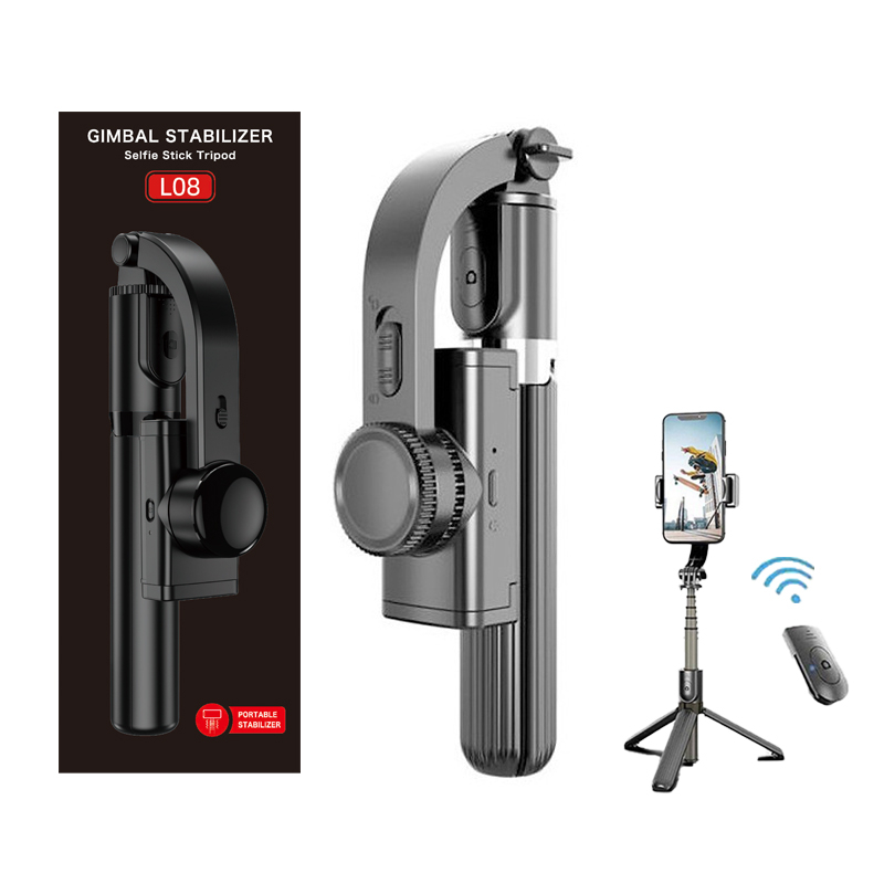 4in1 L08 Gimbal Stabilizer ไม้เซลฟี่ ระบบกันสั่น กันสั่นสำหรับมือถือขาตั้งกล้อง ด้วยรีโมทควบคุม ...