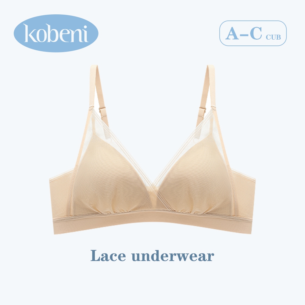 ⭐KOBENI⭐ชุดชั้นในสตรี ชุดชั้นใน คัพสามเหลี่ยม ไม่มีโครงเหล็ก ผ้าฝ้ายแท้ ...