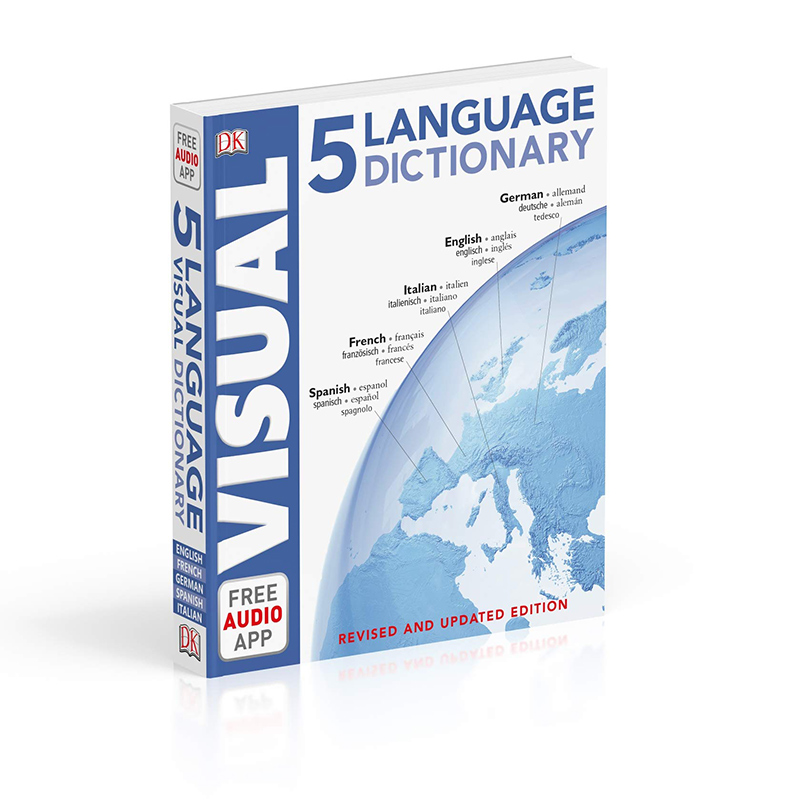 English reference book DK 5 language Visual Dictionary 5 language ...