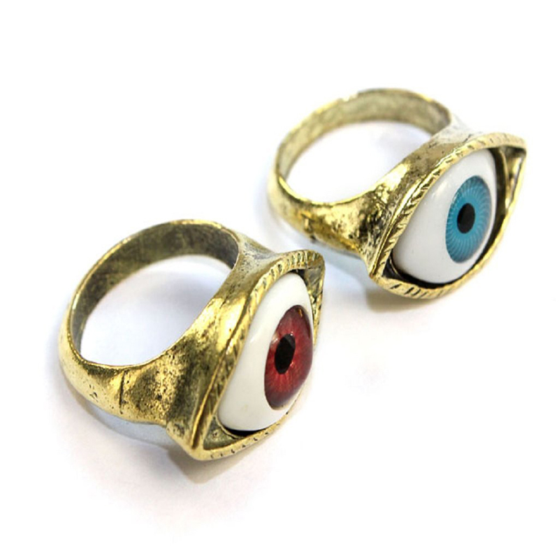 Women New Fashion Vintage Retro Rings Punk Gothic Exaggerated Vampire ...