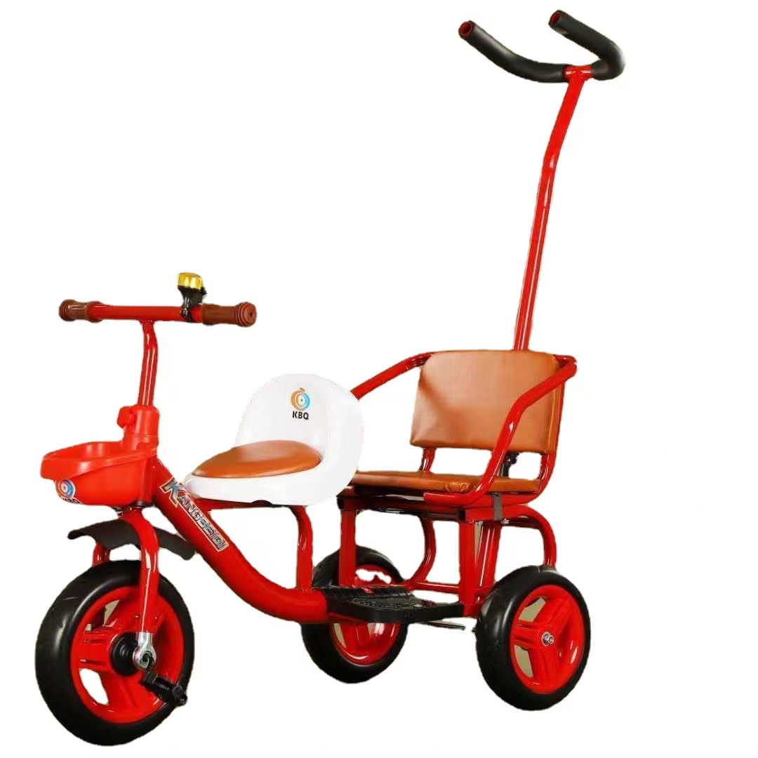 Two seats tricycle twins double bicycles children's pedal bike for kid ...