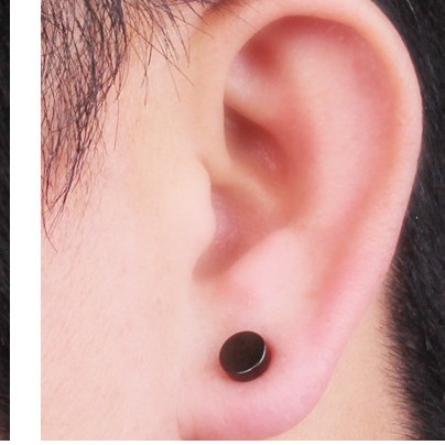Men's Ear Clip Korean Style Iron-magnet Men's Ear Clip Black Titanium ...