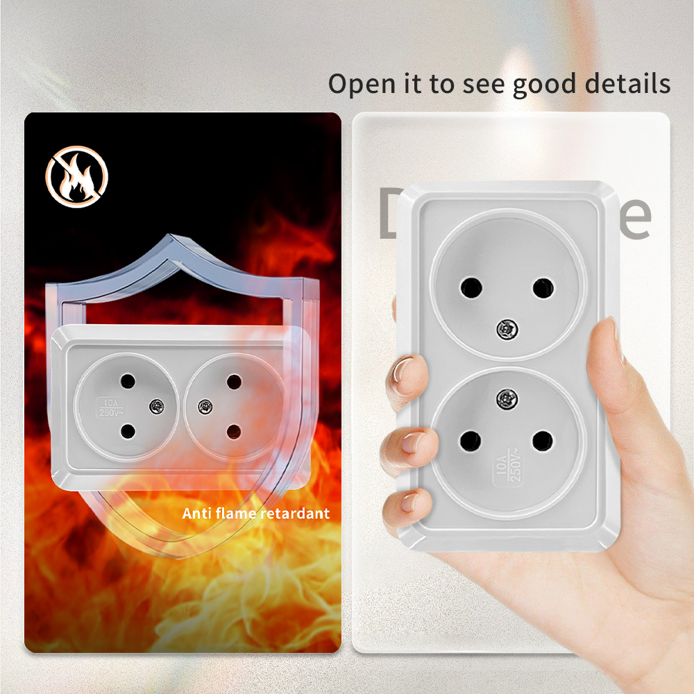 White Electrical Outlets Plugs Socket Wall Mounted Paint Plastic Not ...