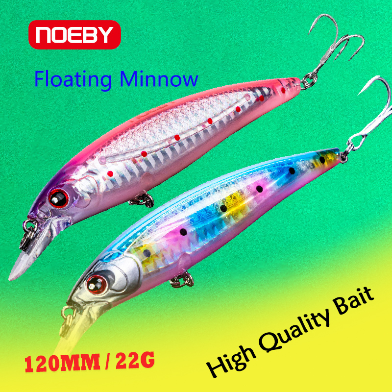 【M.M Hardware 】Noeby Minnow Fishing Lure 120mm 22g Floating Wobblers ...