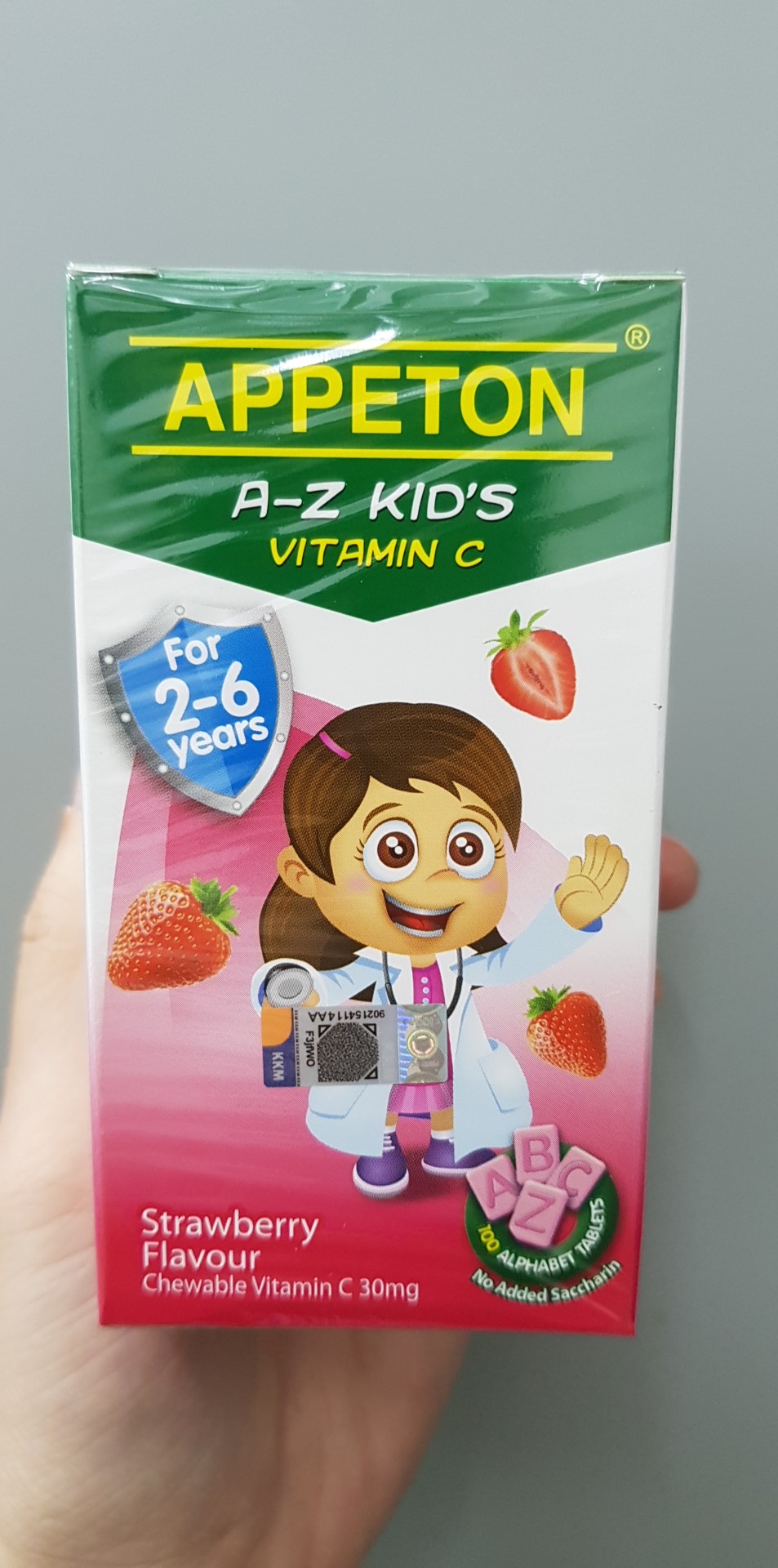 APPETON A-Z VIT C 30MG TAB STRAWBERRY 100'S (FOR 2-6 YEARS) | Lazada