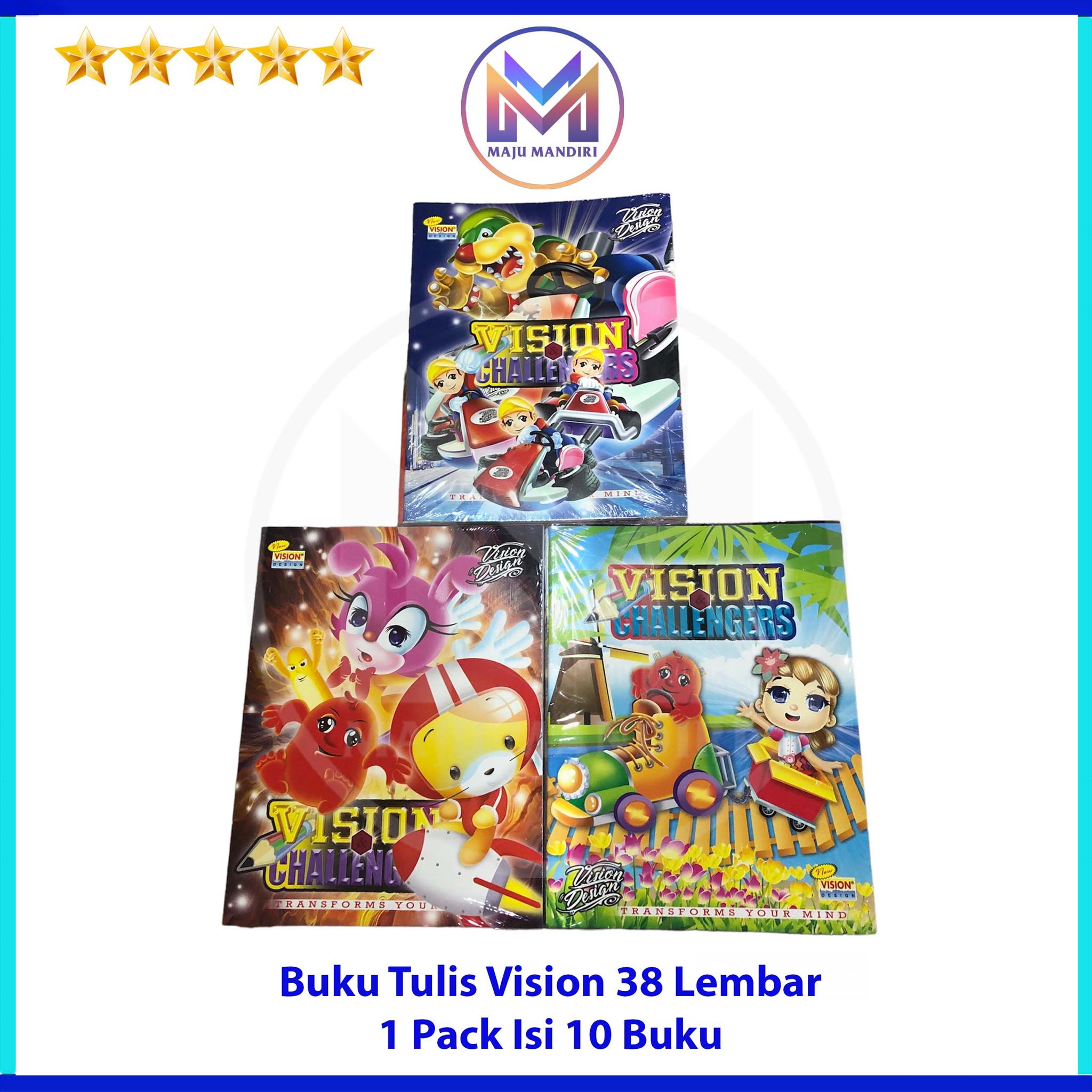 Buku Tulis Vision 38 Lembar / Buku Untuk Sekolah TK SD Ukuran Quart ...