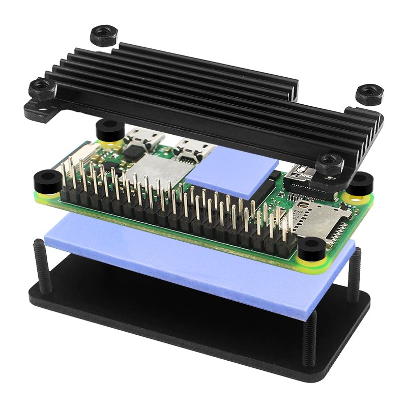 Raspberry Pi Zero 2 W Aluminum Case Metal Passive Cooling Heat Sink ...